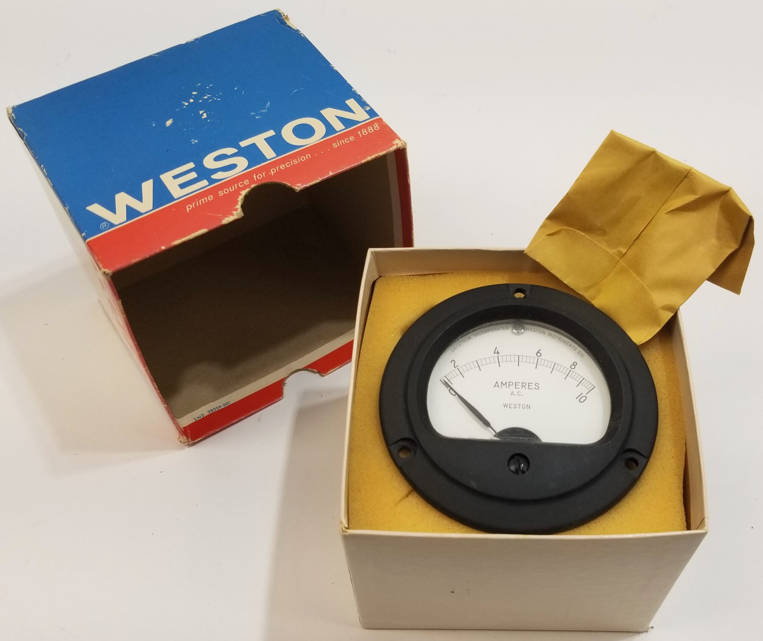 Weston 2301107 Panel Meter 0-10 Amperes A.C. 120 Volts