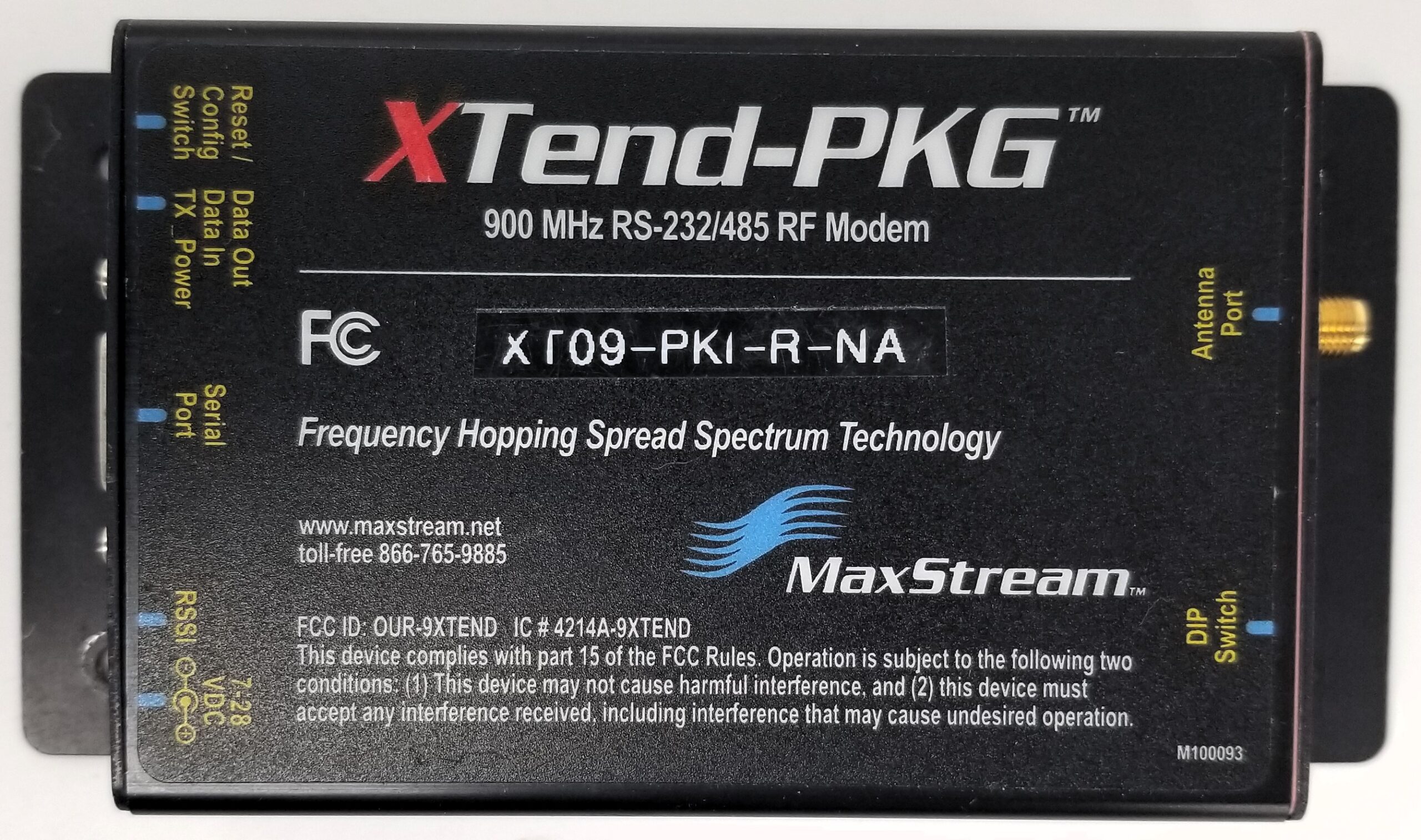 MaxStream XTend-PKG® 900 MHz RS-232/485 RF Modem
