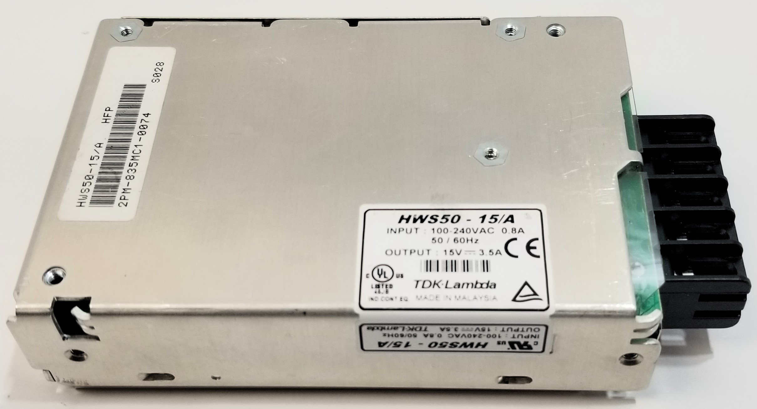 TDK-Lambda HWS50-15A Modular D.C. Power Supply 15 Volts 3.5 Amperes