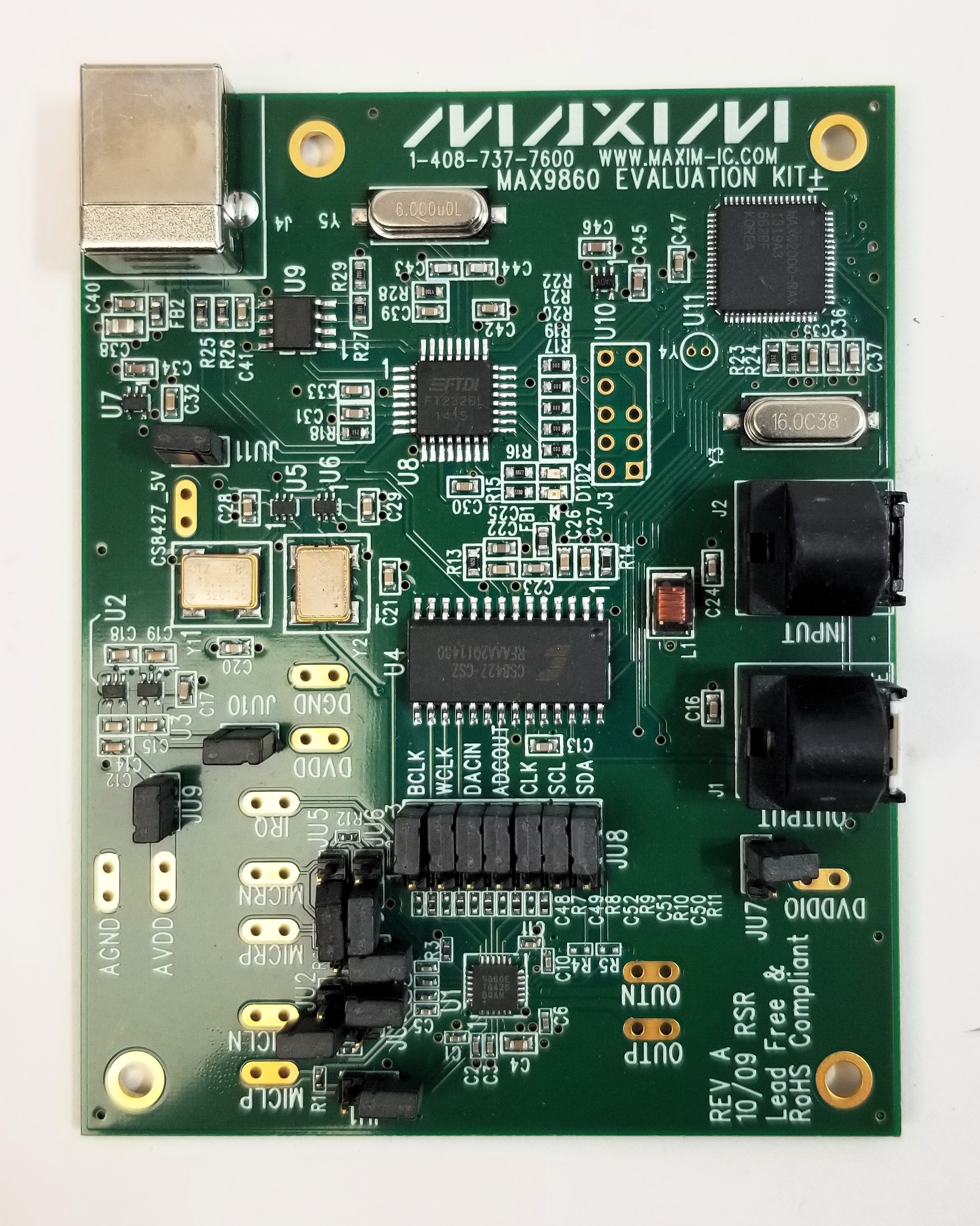 Maxim MAX9860 Evaluation Board