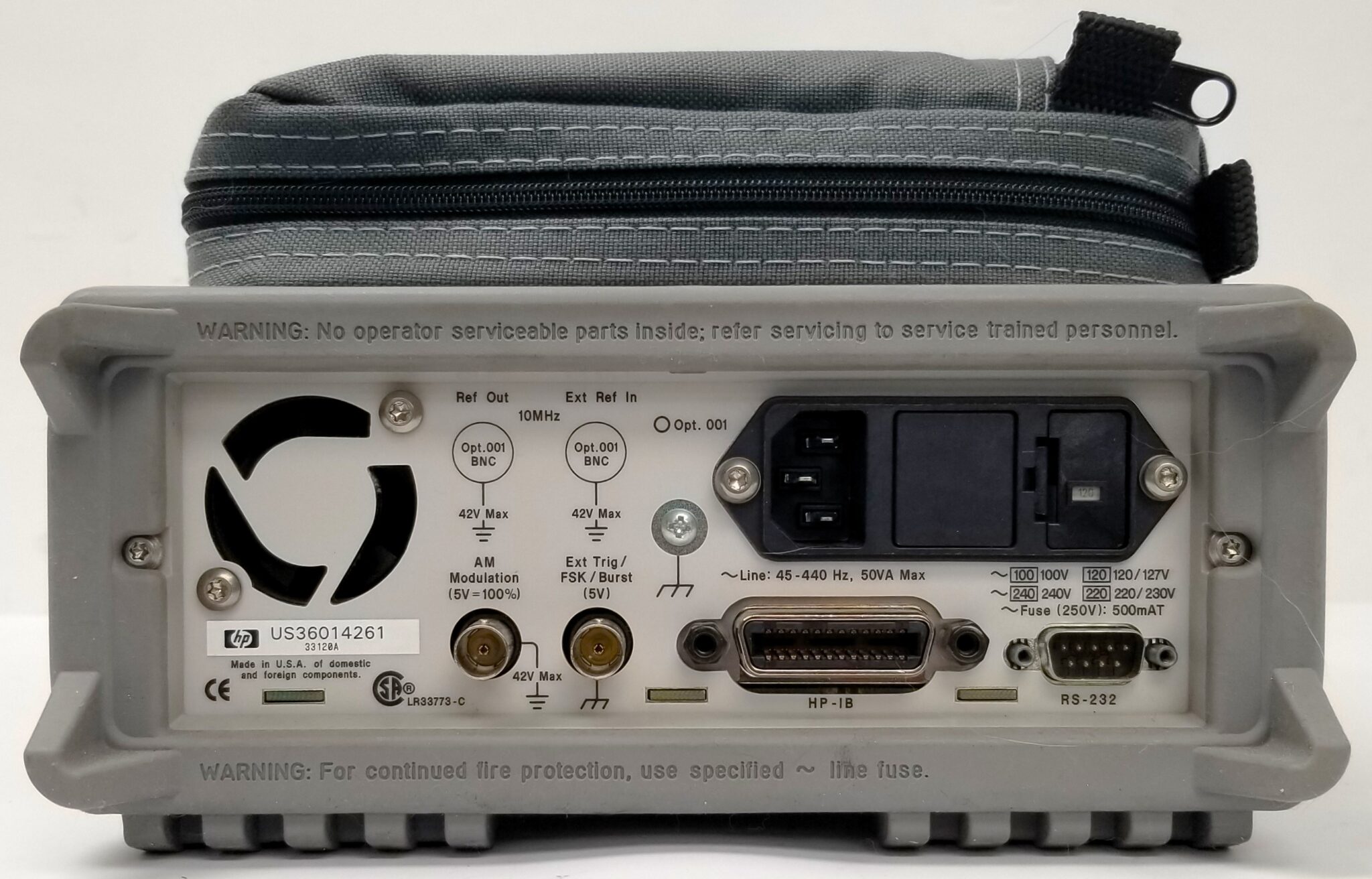 Hewlett Packard 33120A 15 MHz Function Generator