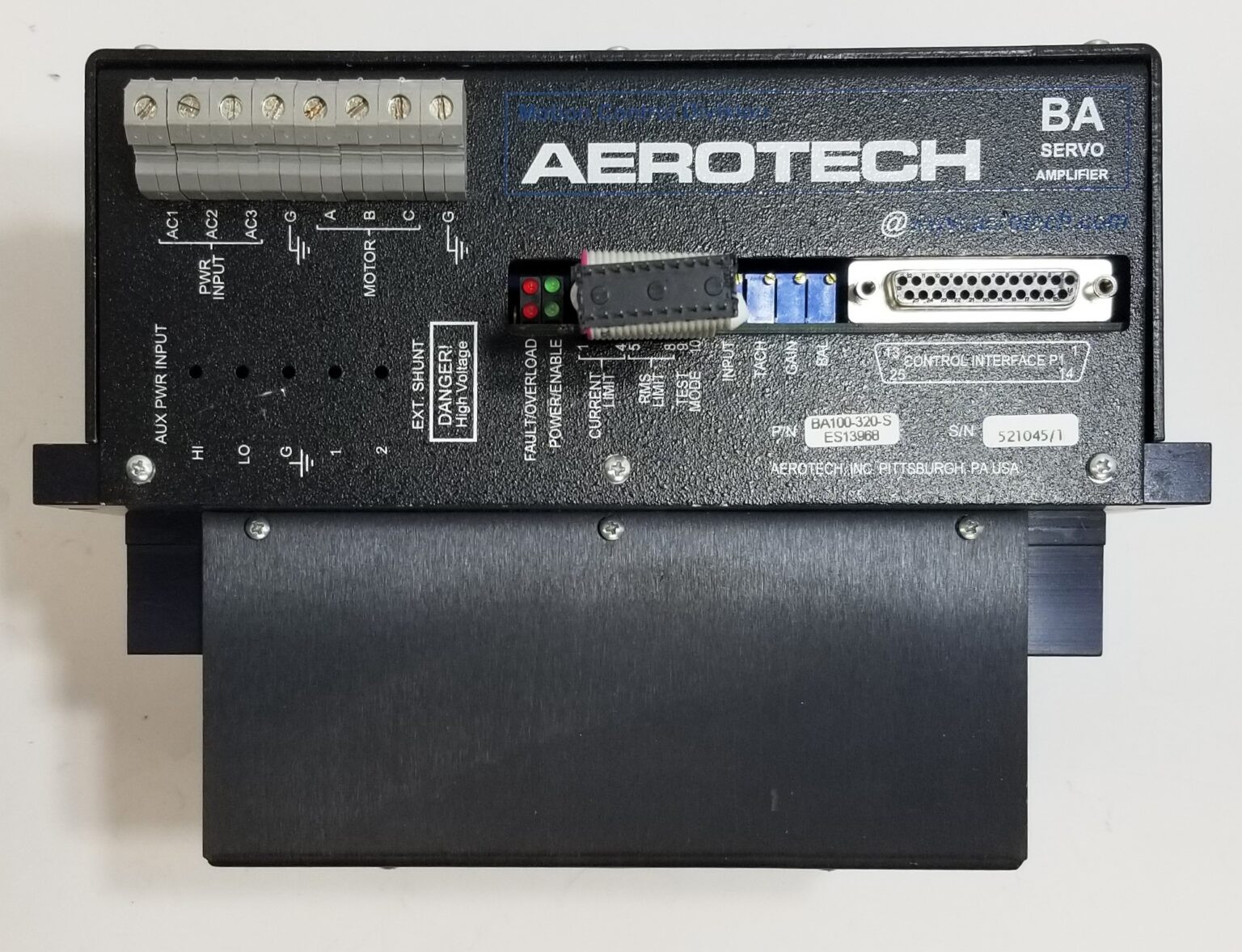 Aerotech BA100-320-SES13968 Servo Amplifier