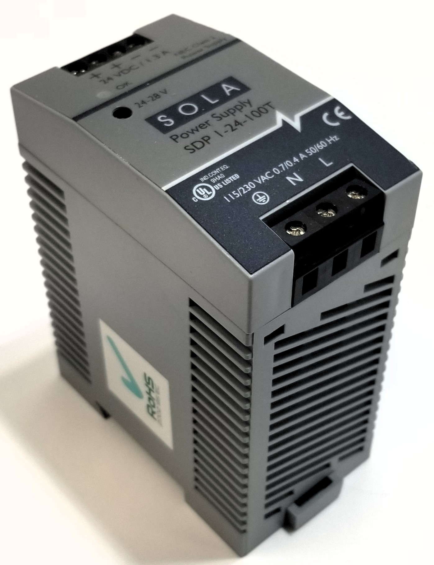 Sola SDP 1-24-100T DIN Rail Power Supply 24 Volts 1.3 Amperes