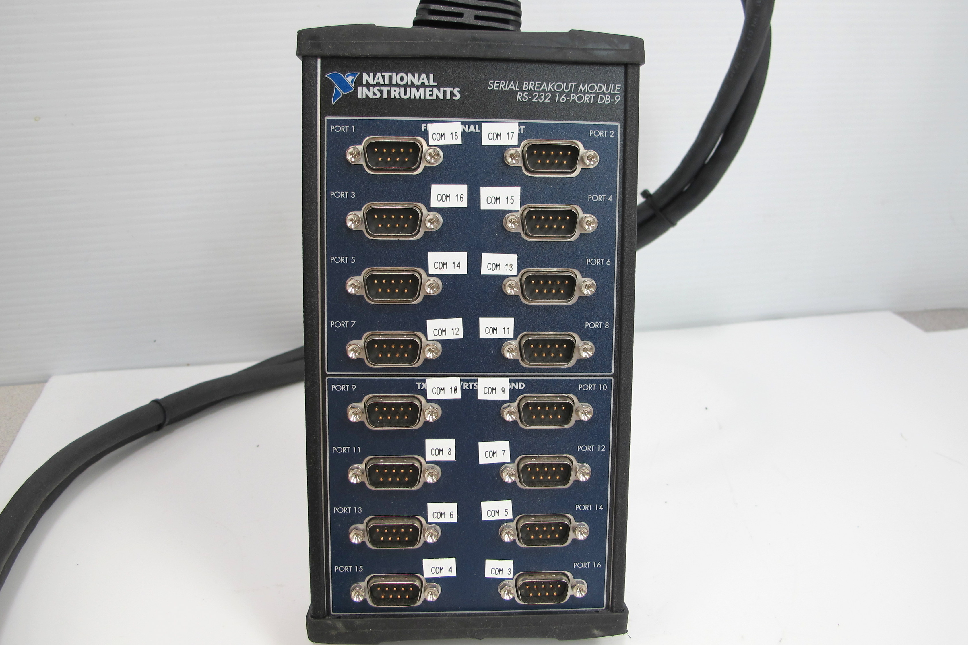 NI 186936A-01 16-Port Serial Breakout Box RS-232 DB-9 - Network Testing ...