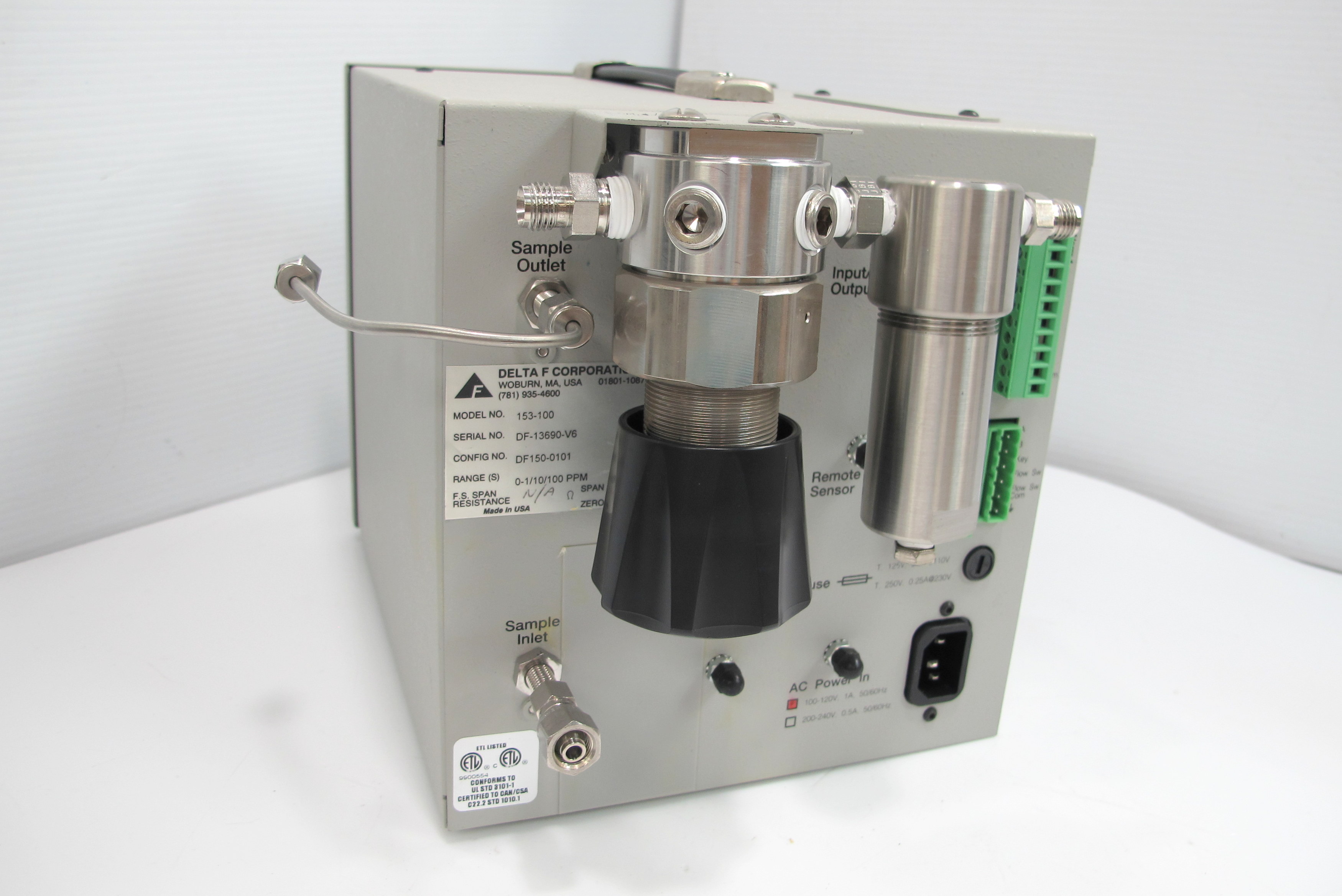 Delta F DF-150 Oxygen Analyzer 153-100 - Lab Equipment - BMI Surplus