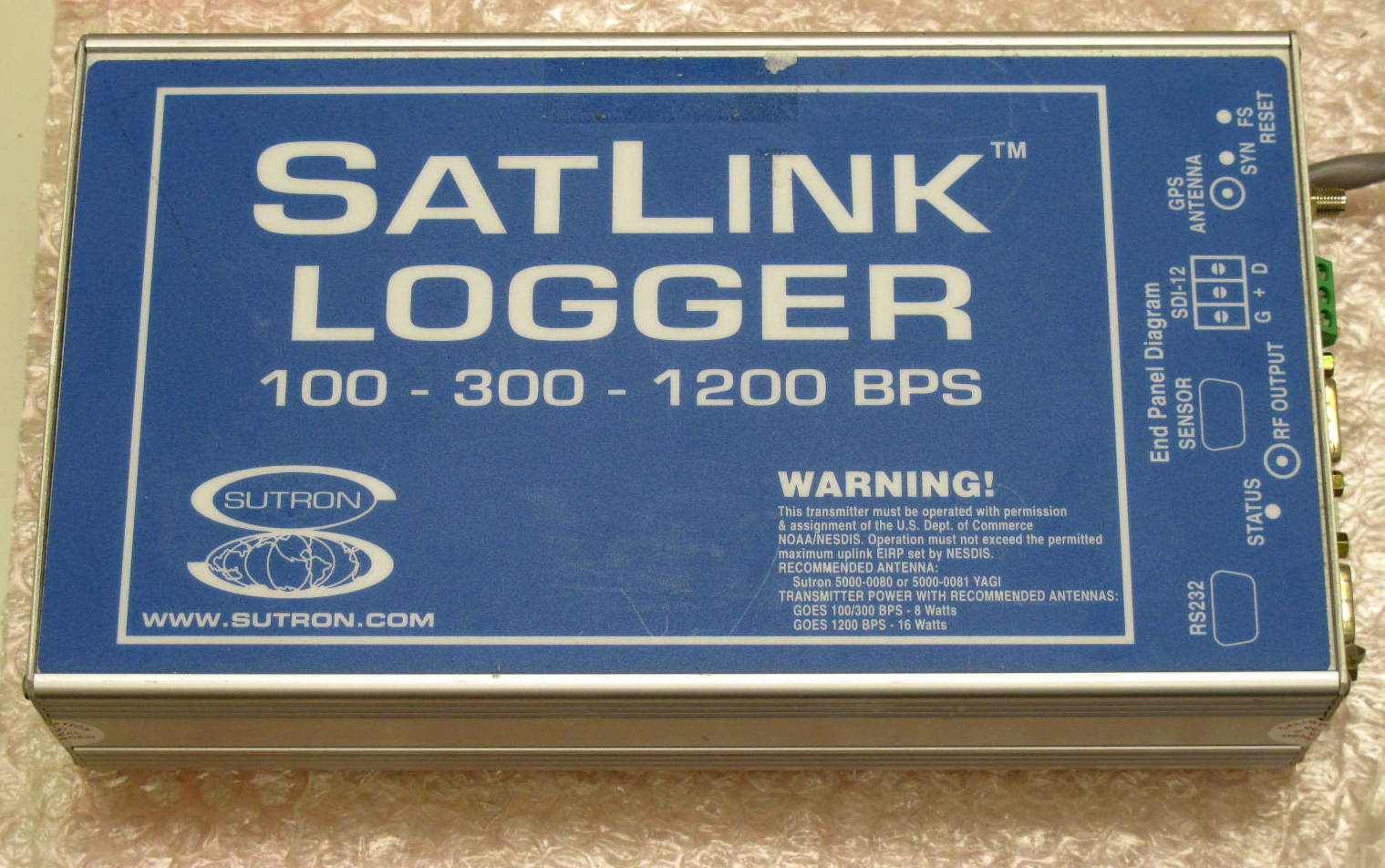 Sutron SATLINK-G312-1A Logger - Recorders and Data Loggers - BMI ...