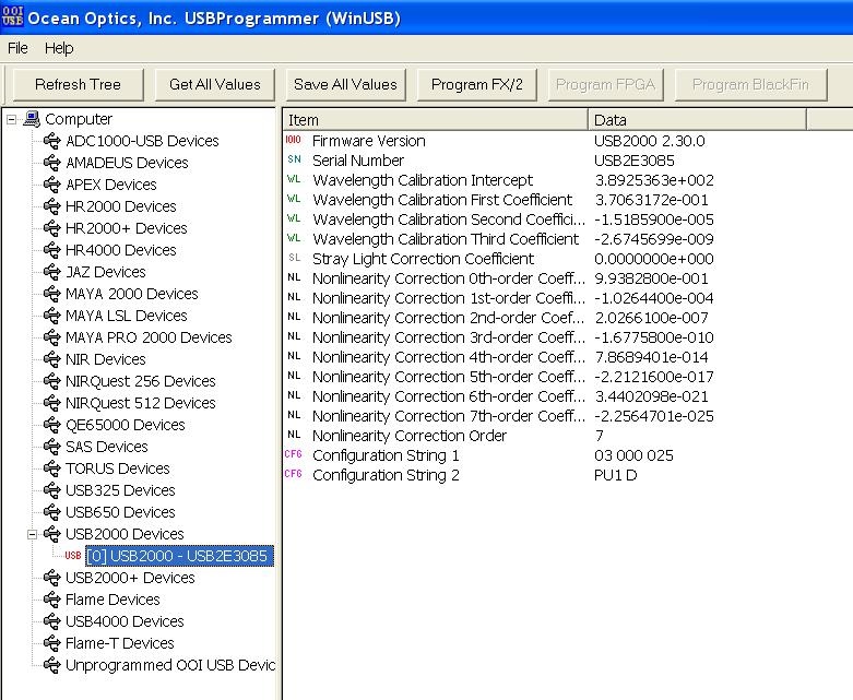 Ocean Optics USB2000 Minature Spectrometer - Monochromators and ...