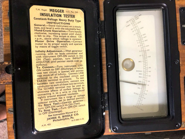 Vintage Megger Series 1 Hand Crank Insulation Tester - Other Test ...