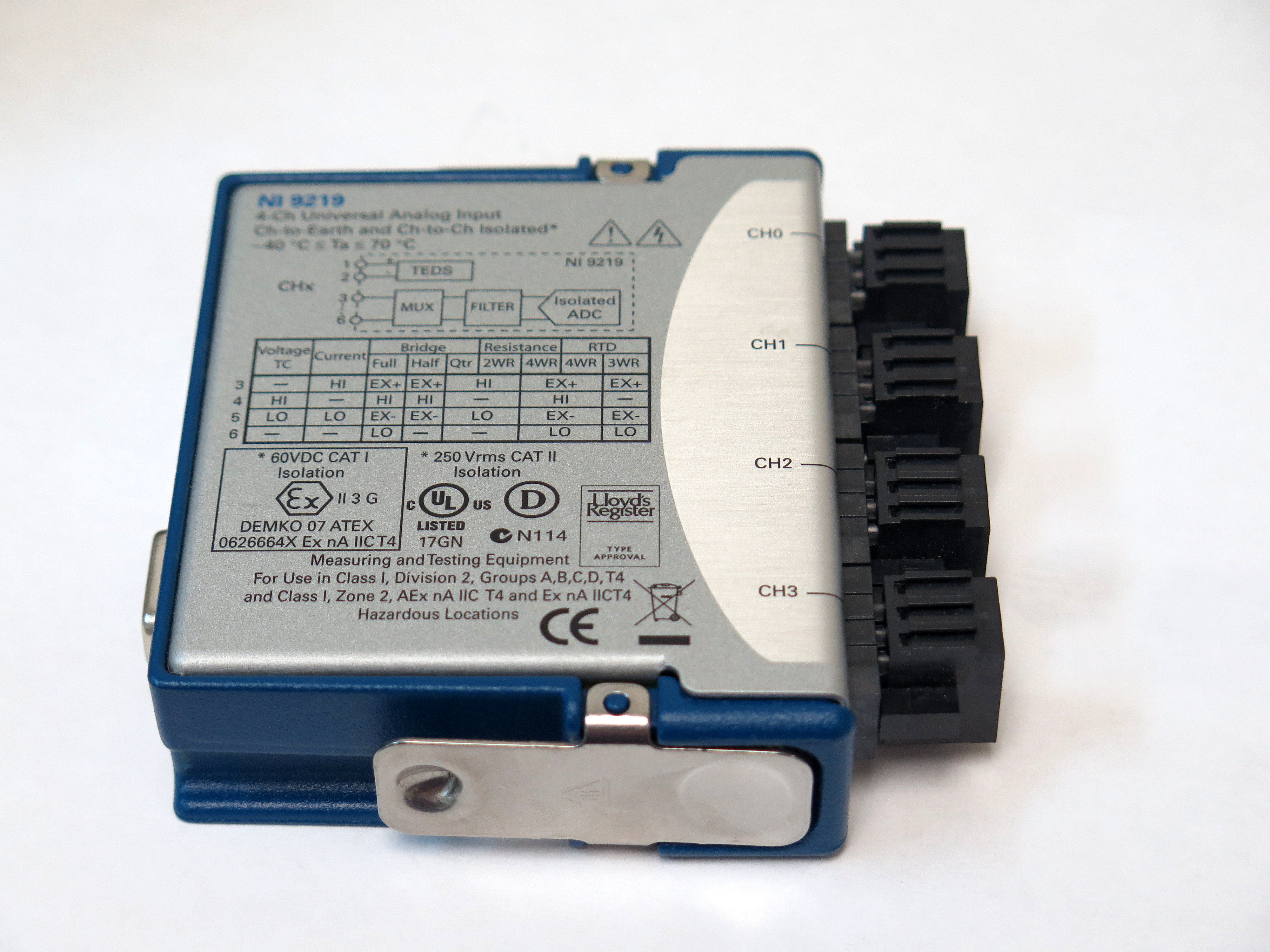 National Instruments 9219 4 AI, 100 S/s/ch Simultaneous, Universal ...