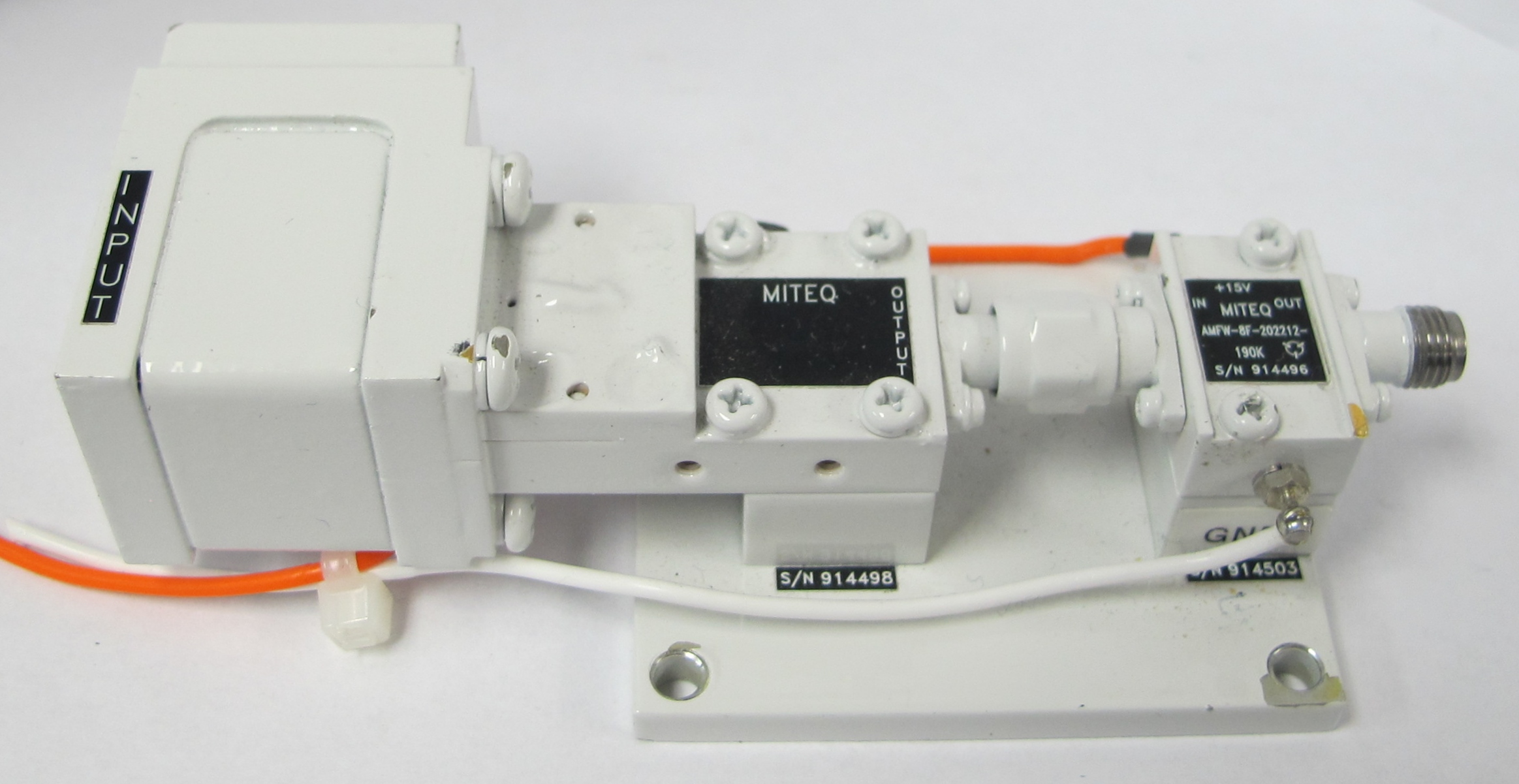 Miteq Satellite Com Low Noise Waveguide Amplifier - Waveguide Microwave ...