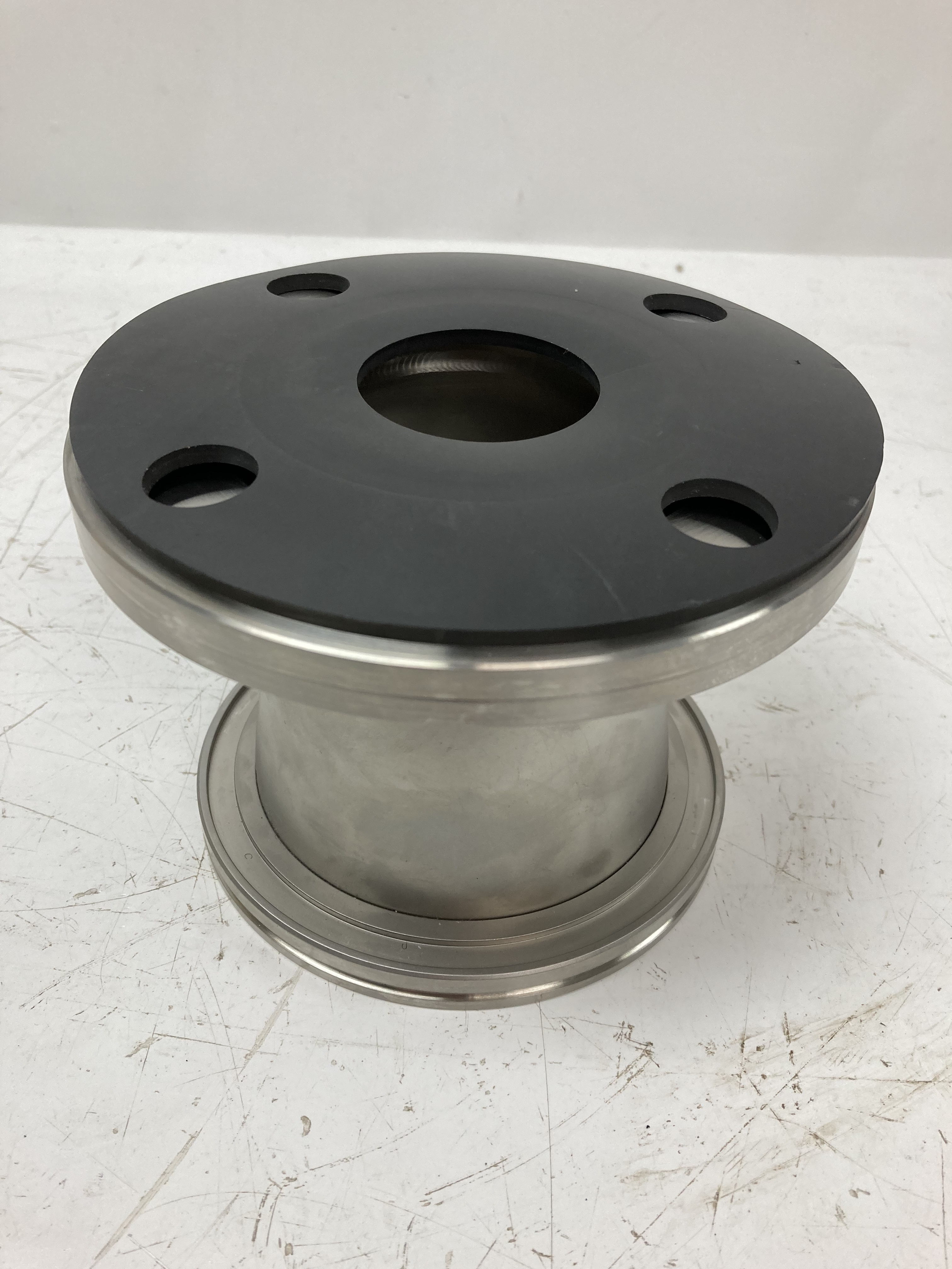 ASA to ISO Adapter; ASA, Flange 6" OD with O-Ring Groove; ISO KF NW100 ...