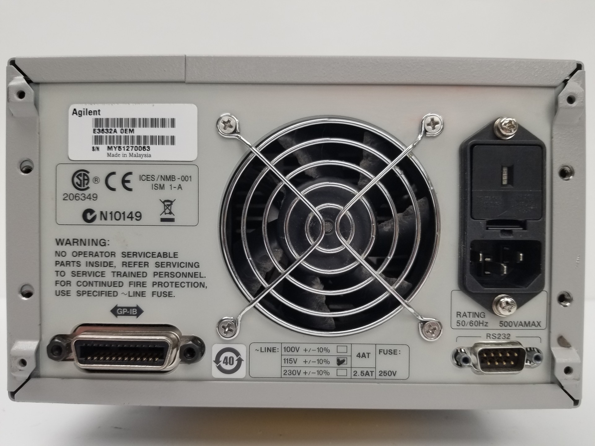 Agilent E3632A Power Supply Parts/Repair - Power Supplies, Test ...