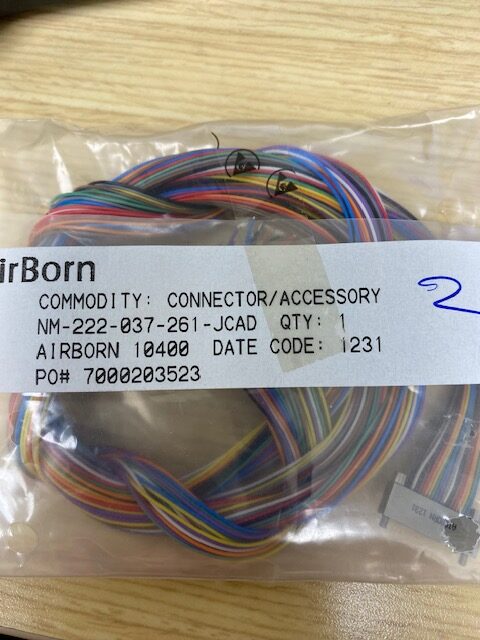 AirBorn NM-222-037-261-JCAD Rectangular MIL Spec Connector: 37 Position ...