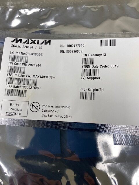 Maxim MAX1808EUB+ Micropower Adjustable Overvoltage Protection Controller