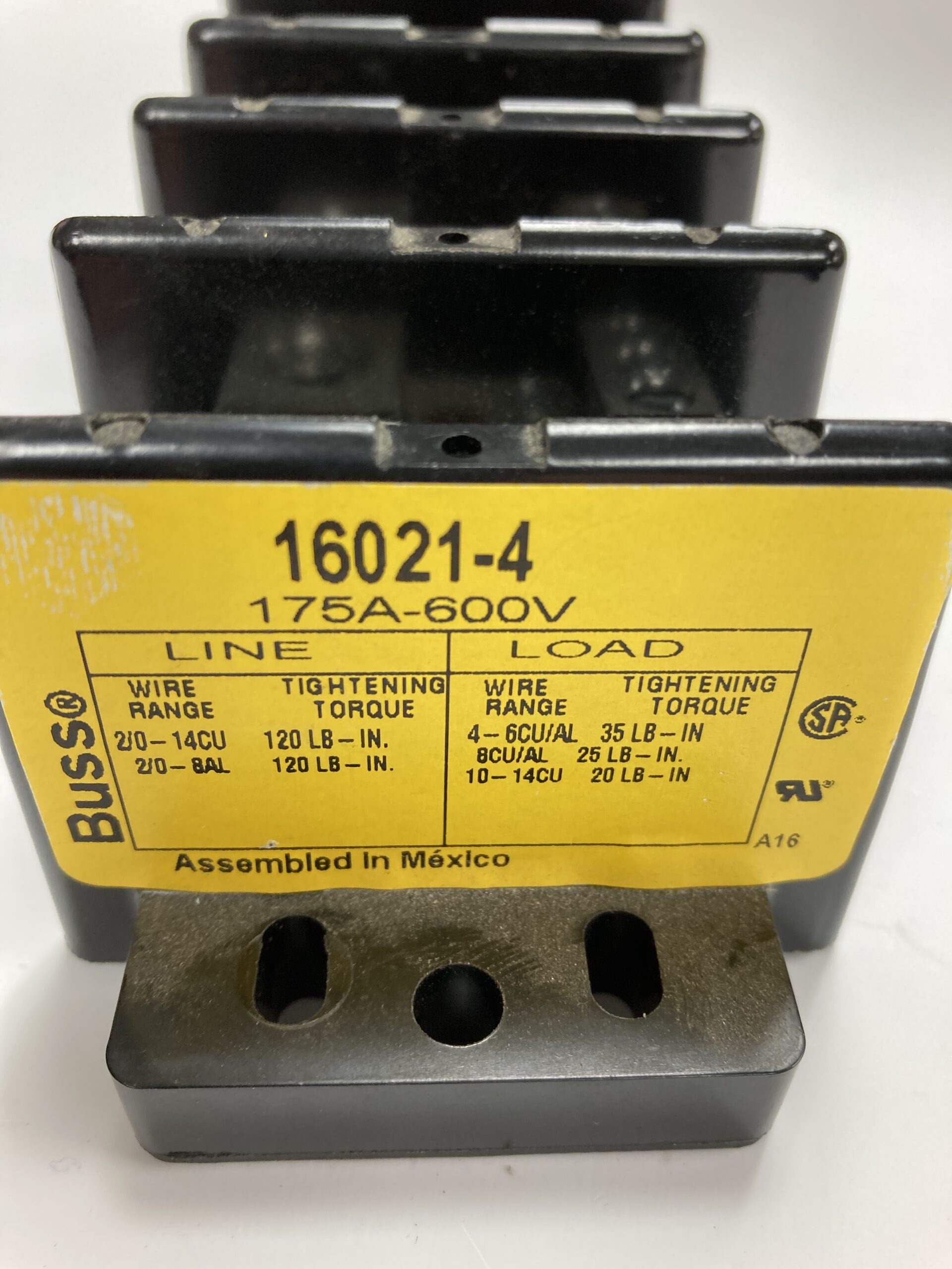 Buss 16021-4 Power Distribution Block - Terminal Blocks and Crimp - BMI ...
