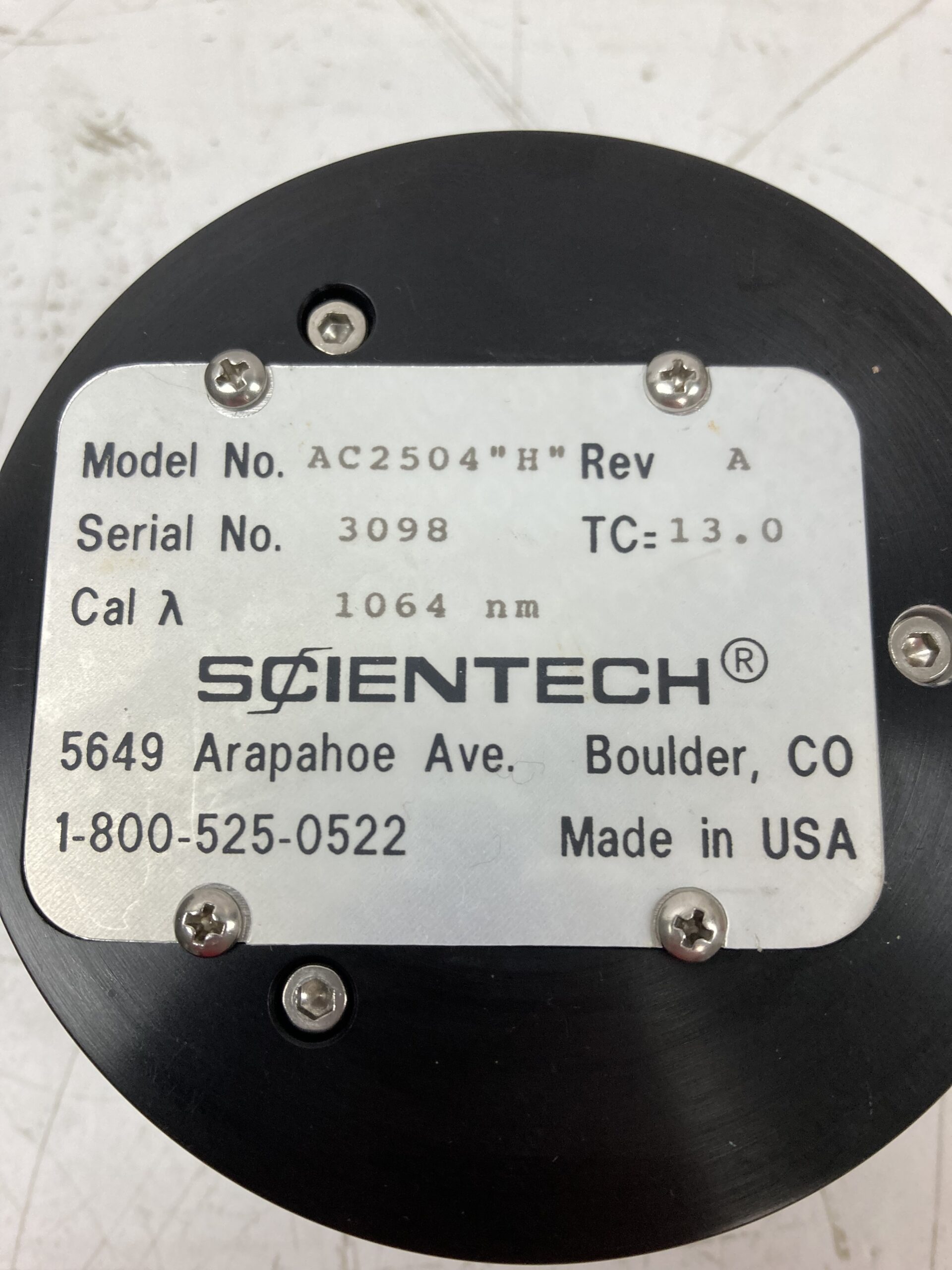 Scientech AC2504H Astral Volume Calorimeter - Optical Power and Energy ...