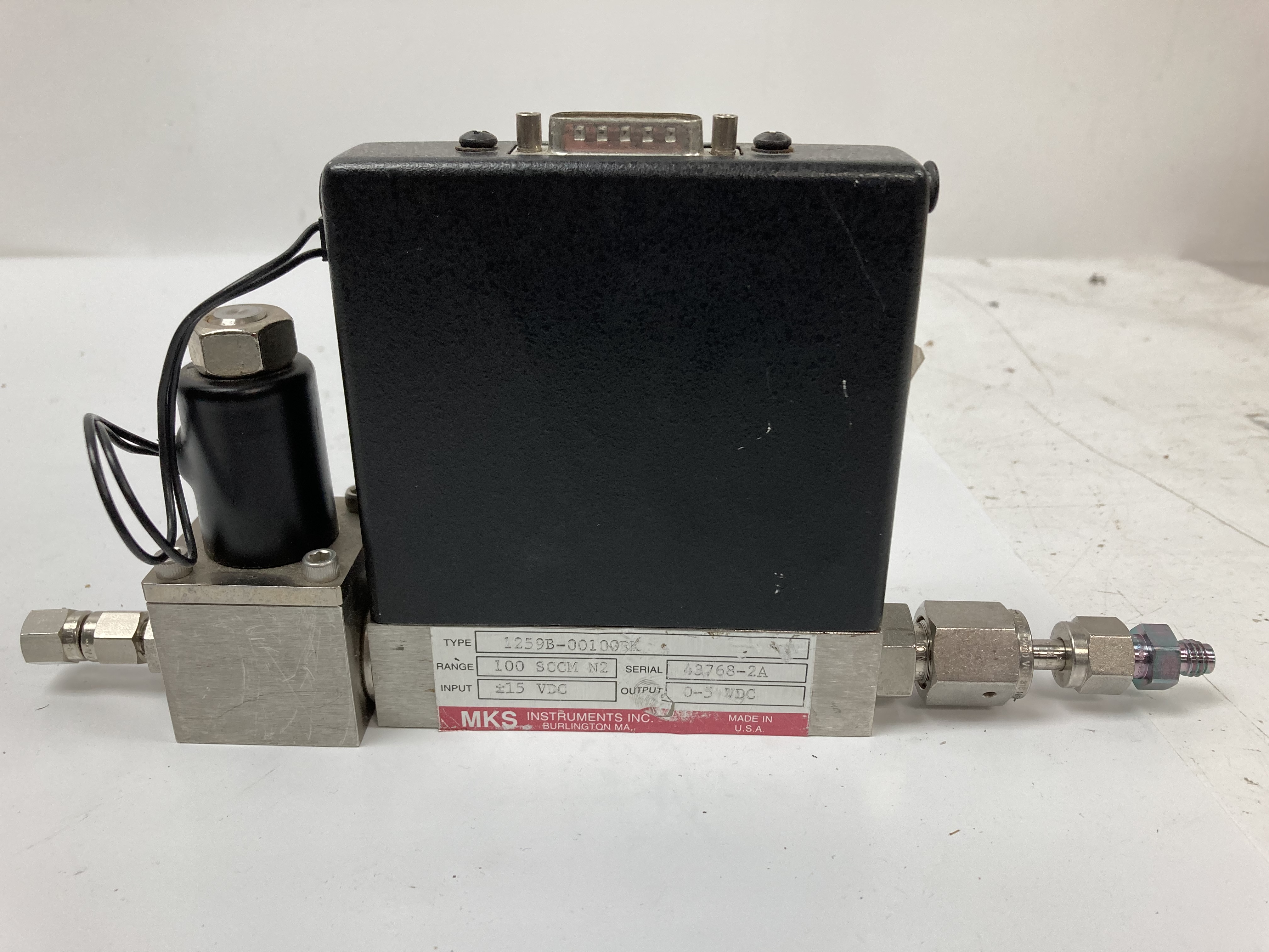 MKS Instruments 1259B-00100 Mass Flow Controller - Vacuum Equipment ...
