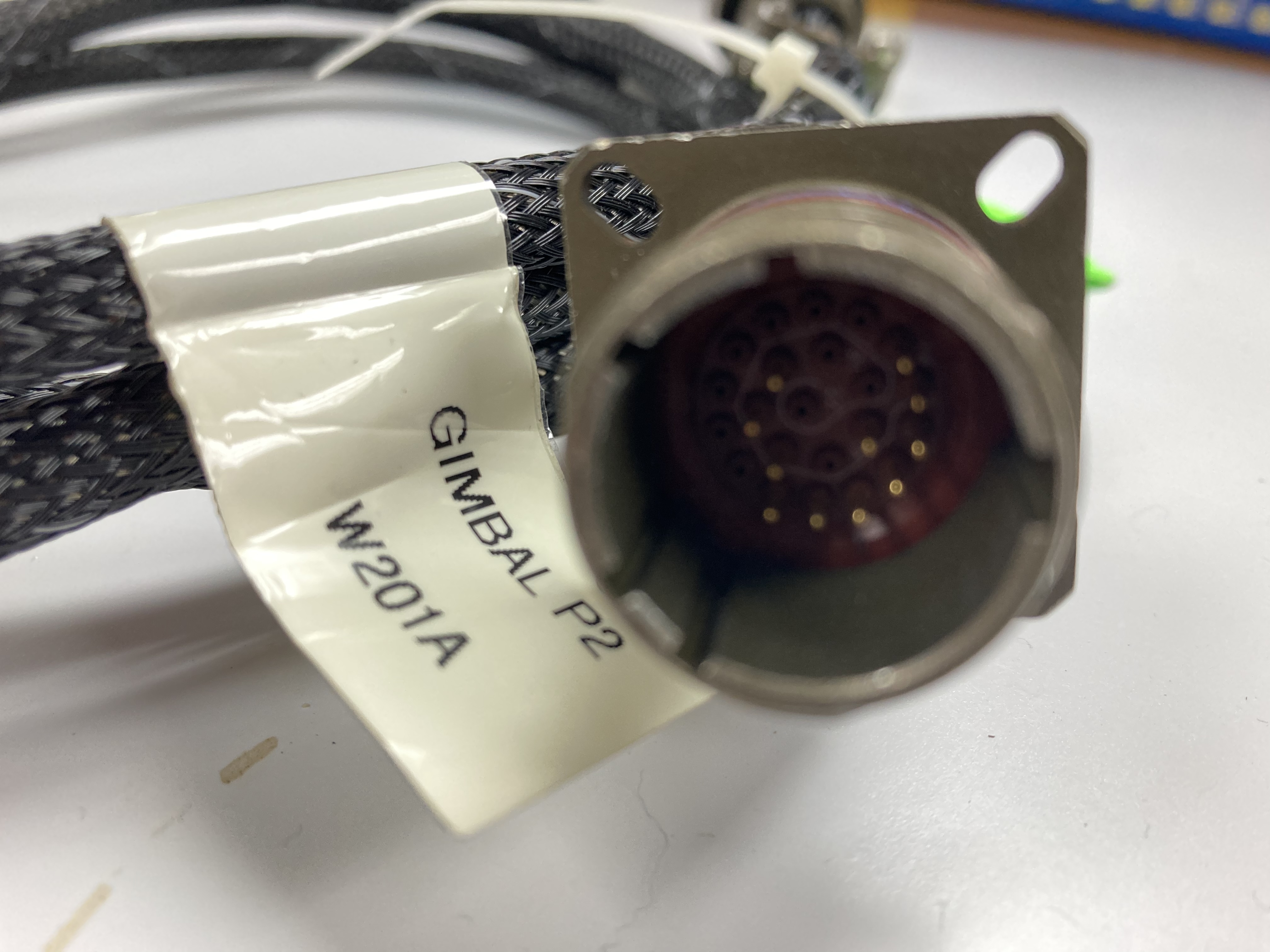 Deutsch/Souriau Mil Spec Connectors GIMBAL P2 W201A Braided Cable ...
