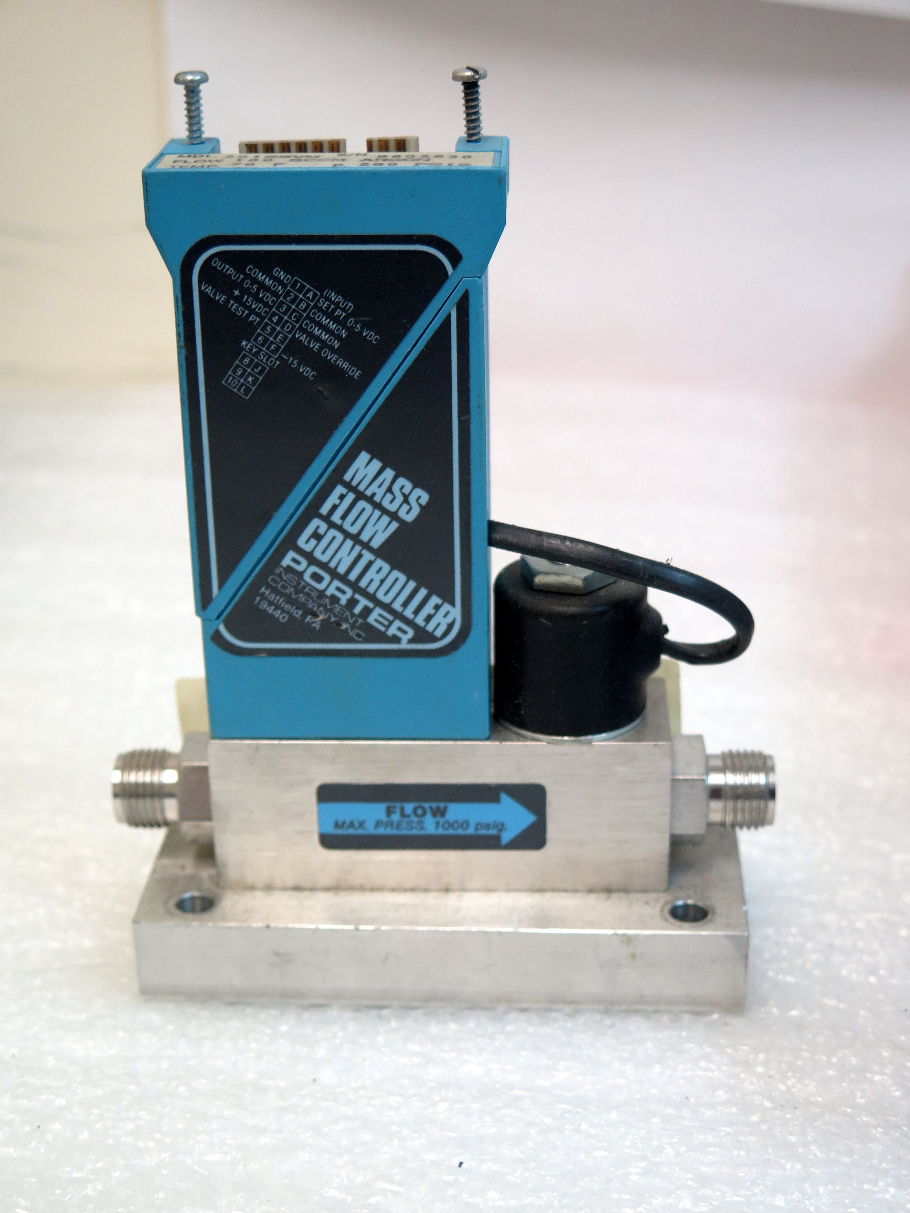 Porter Mass Flow Controller - Vacuum Measurement & Control - BMI Surplus