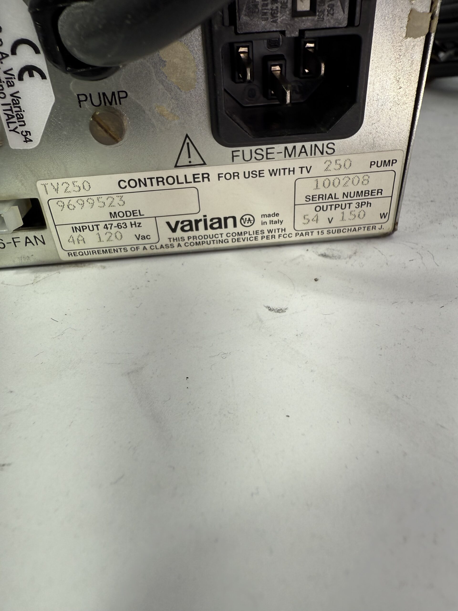 Varian Turbo-V 250 Controller - PARTS ONLY (AS IS)