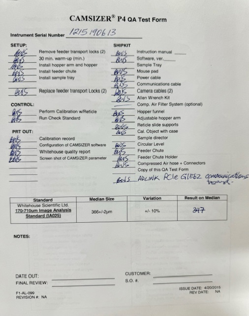HORIBA CAMSIZER P4 Particle Analysis System