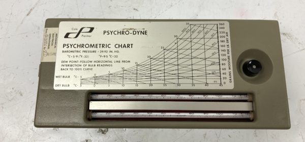 Cole Parmer Psychro-Dyne Psychrometric Chart - Recorders and Data ...