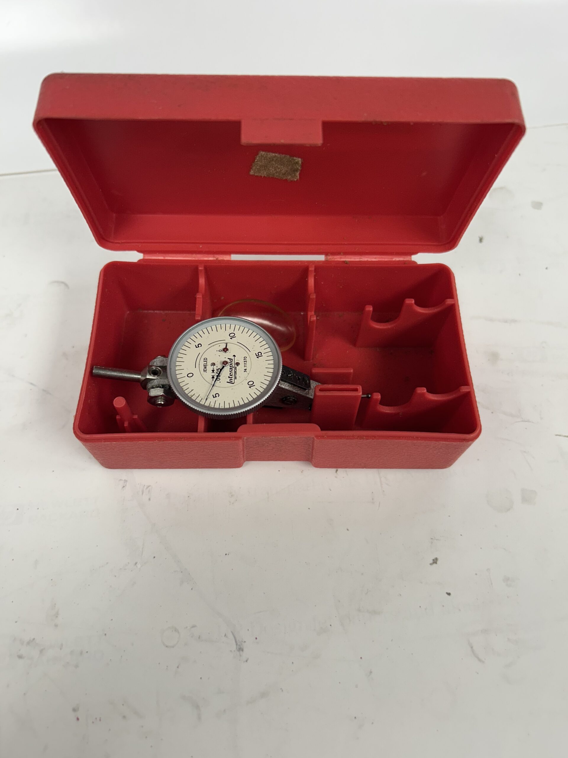 INTERAPID 312B-1 Dial Test Indicator Jeweled .0005 Grad w/Case