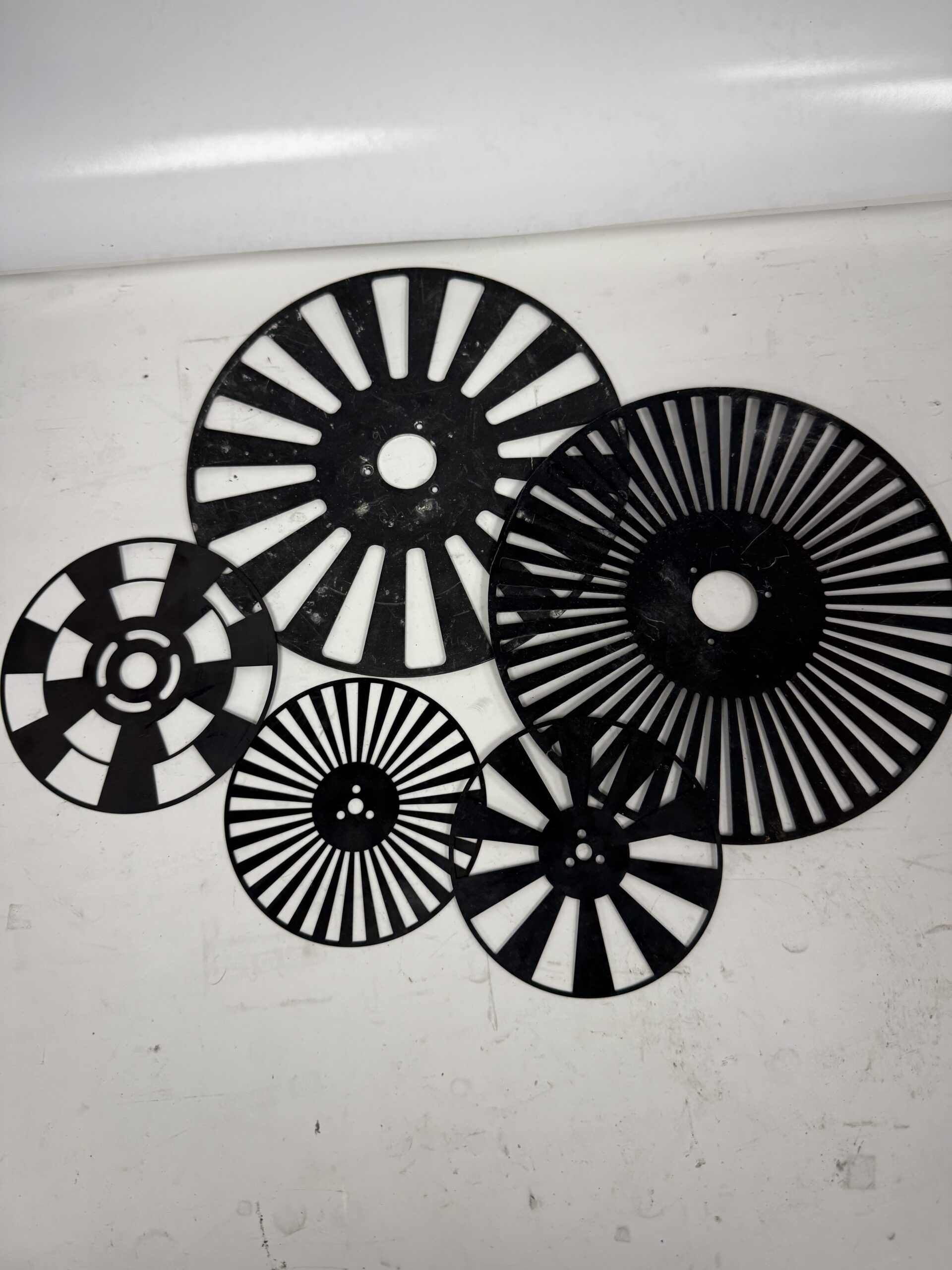 Lot of Different Sized Chopper Wheels for Optical Modulation