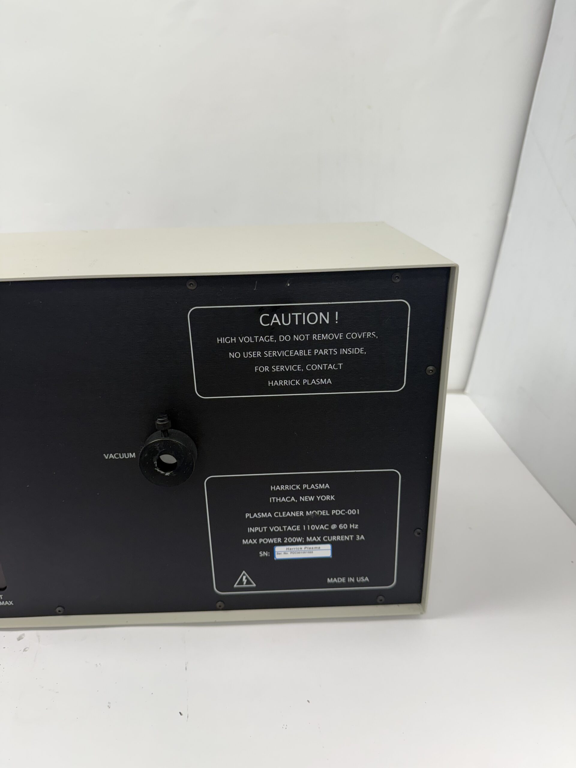 Harrick Plasma Expanded Plasma Cleaner 115V Surface Cleaning