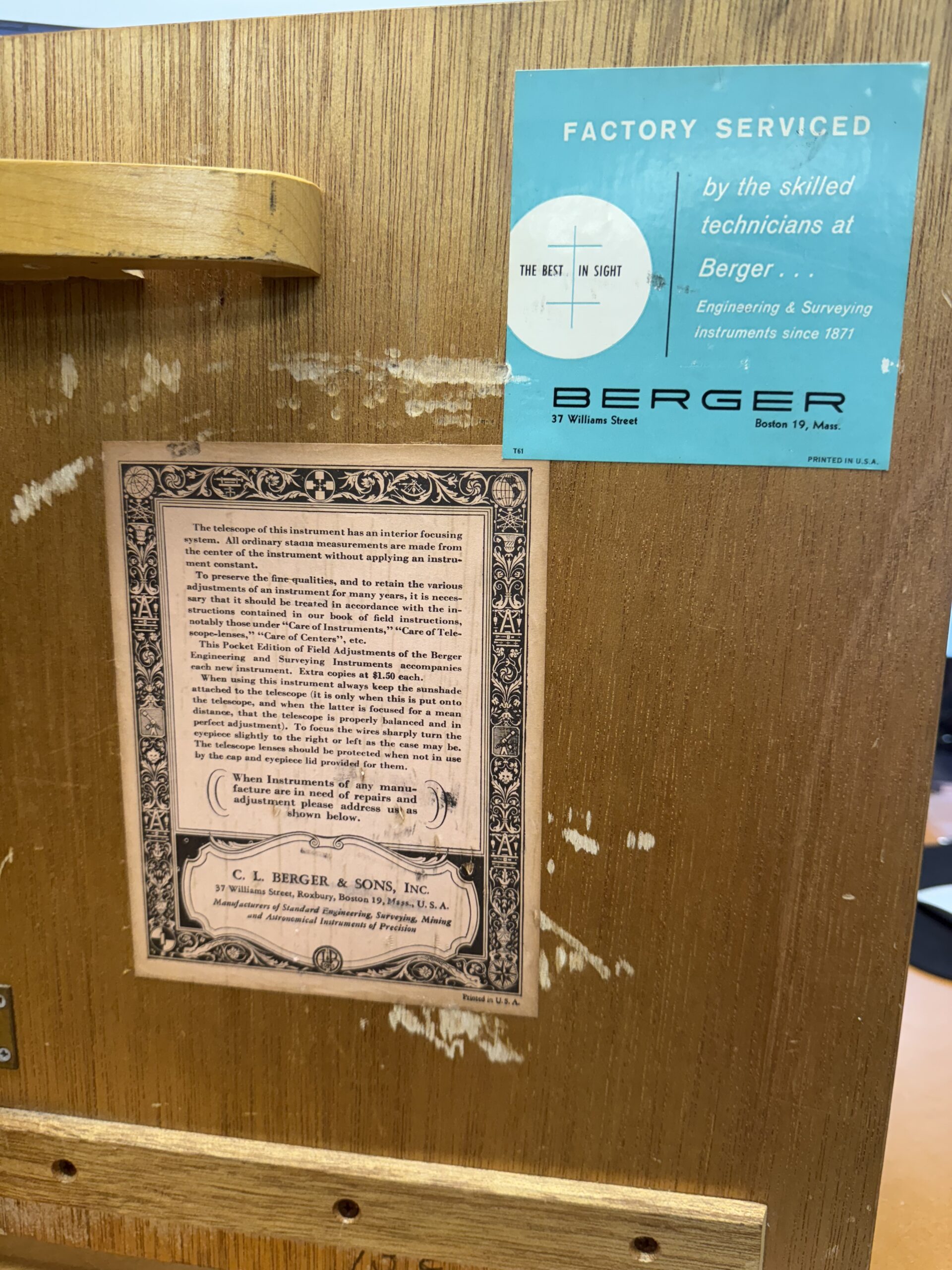 Berger 55816X Transit Level - Optical Surveying Instrument