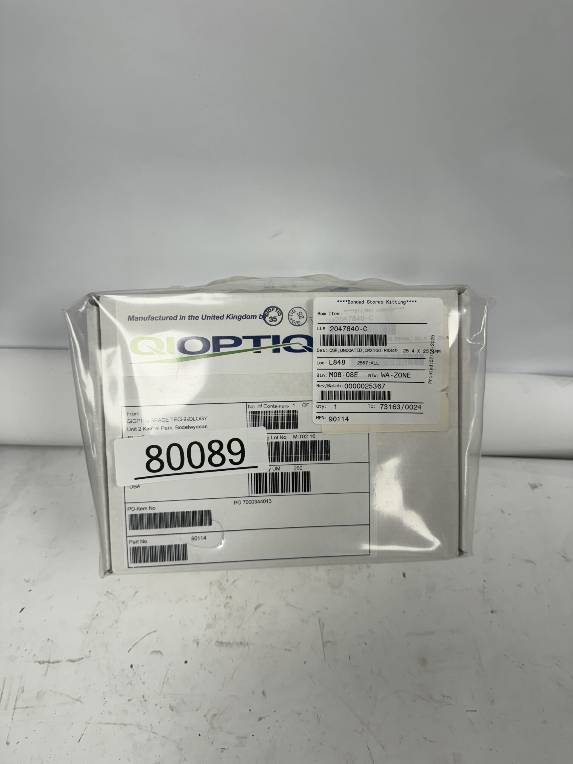 Qioptiq 90114-2.50 CMX Optical Solar Reflector – Space Optics