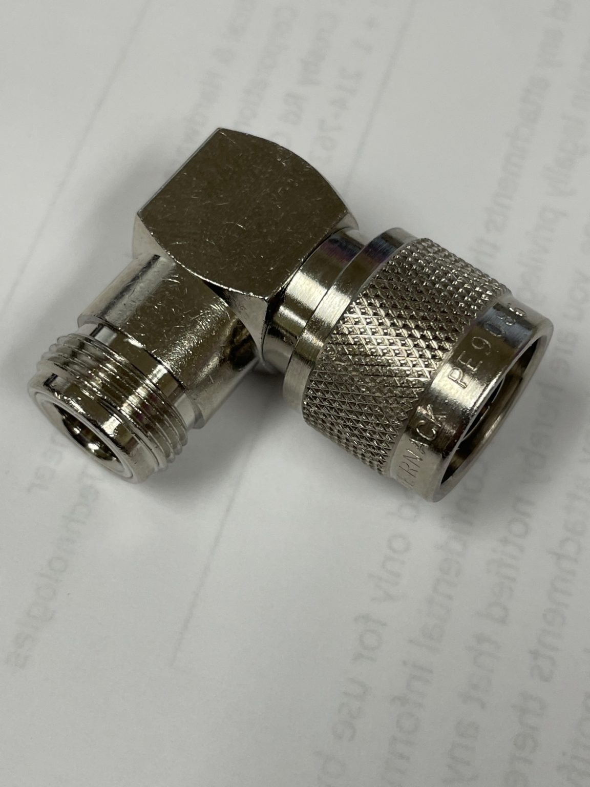 N Male to N Female Right Angle Adapter Product ID: PE9086 - Cable ...