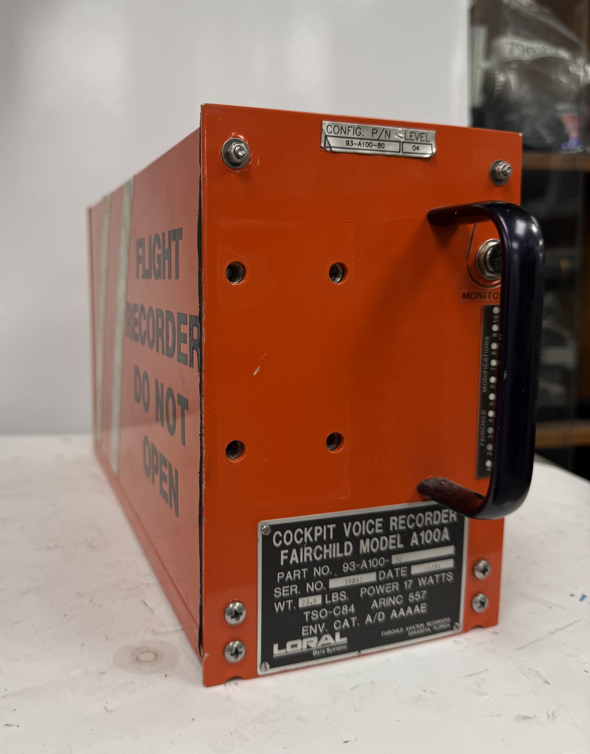 Fairchild A100A Cockpit Voice Recorder – CVR for Aviation Safety