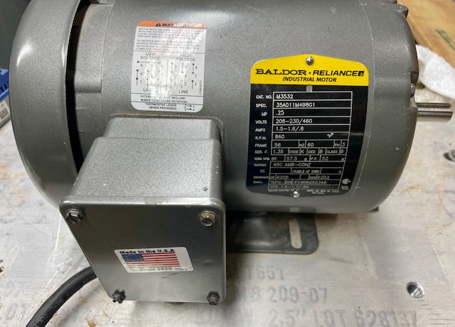 BALDOR -RELIANCER INDUSTRIAL MOTOR .25HP - Motors and Controllers - BMI ...