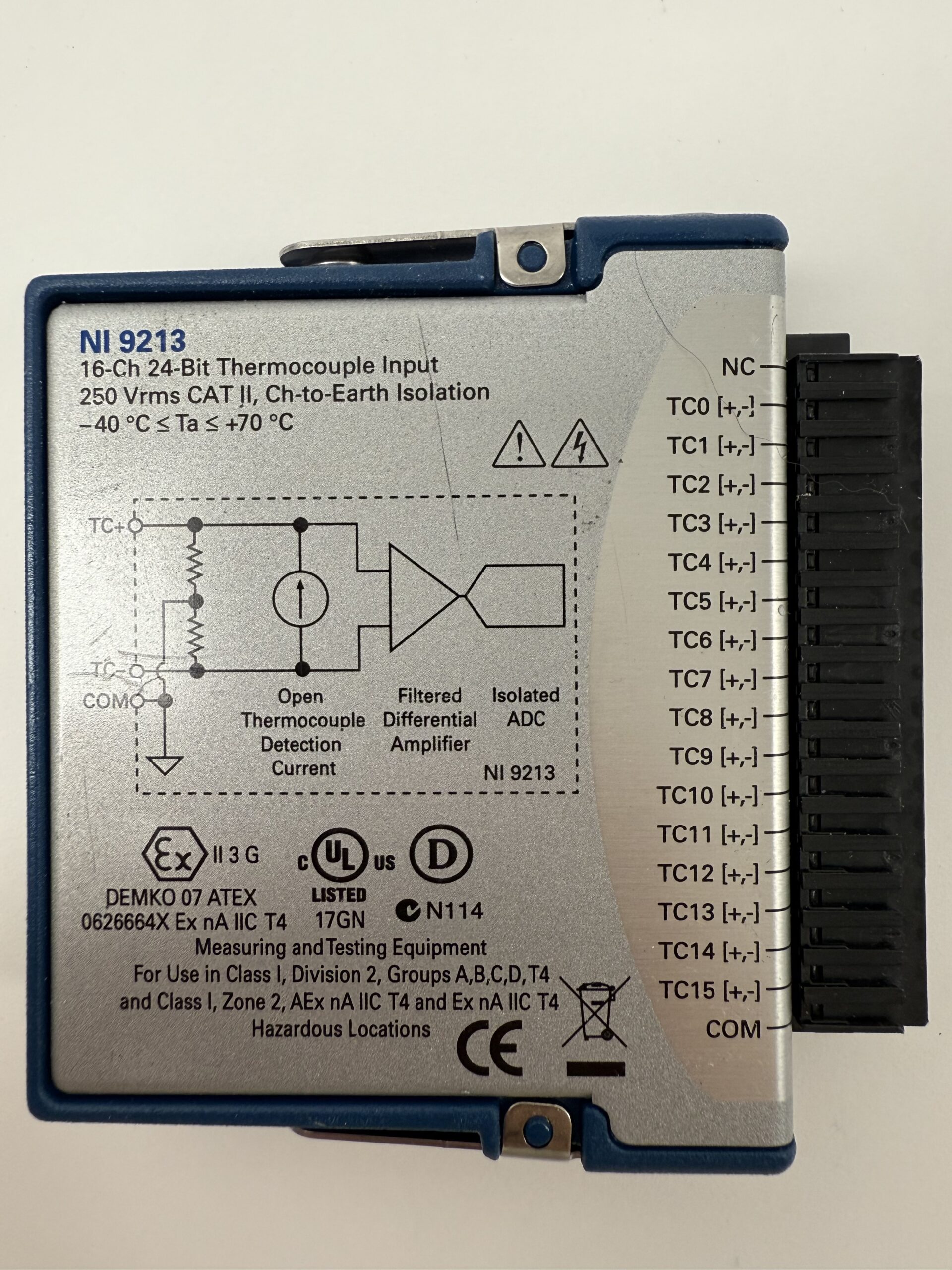 National Instruments NI 9213 – 16-Channel Thermocouple Input