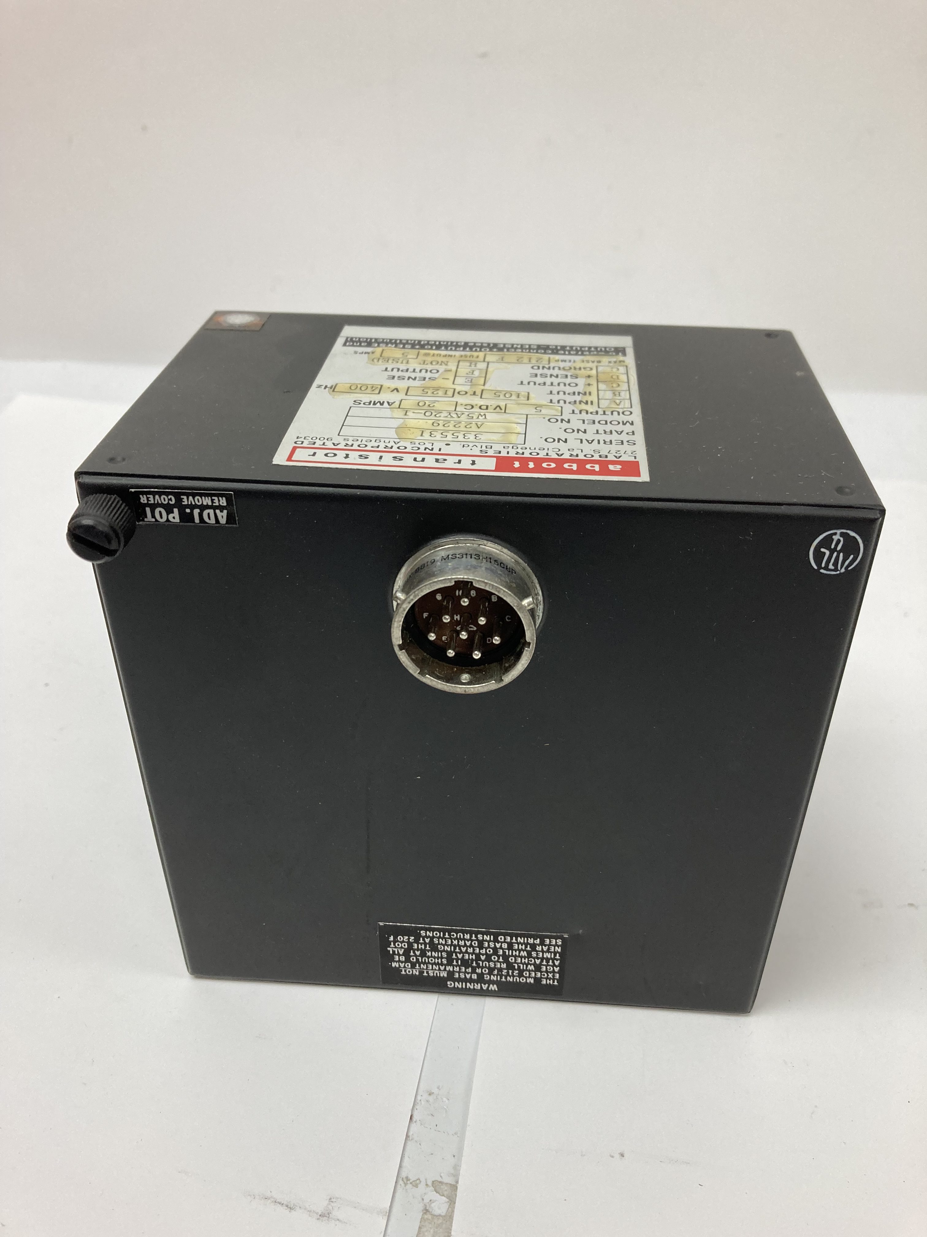 Abbott W5AY20-1 Power Supply - Electronic Parts, Modular Power Supply ...